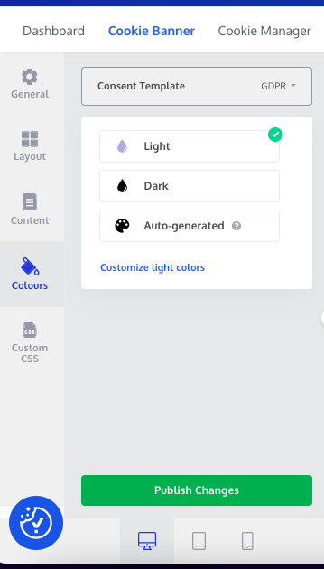 Customization of Cookie Banner - CookieYes WebApp