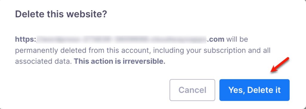 How to delete a site from my CookieYes account? - CookieYes
